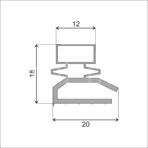 Уплотнитель для холодильной витрины МХМ Таир 450х280 мм