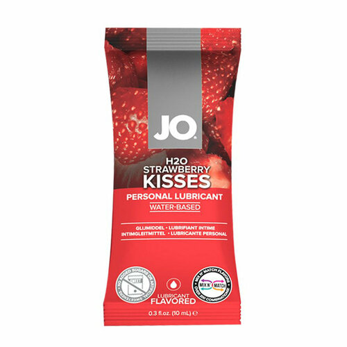 Съедобная смазка со вкусом клубники «JO H2O Strawberry Kisses» 10 мл