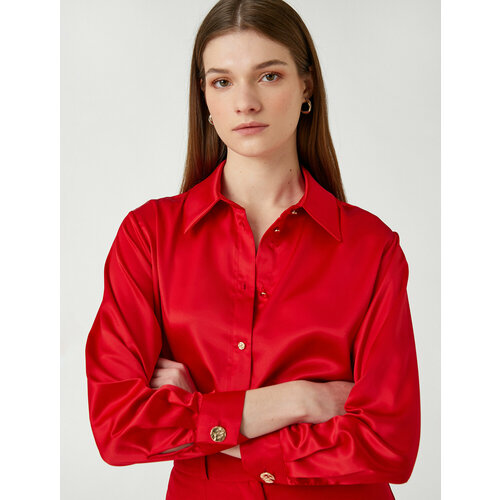 Рубашка KOTON, размер 40, красный