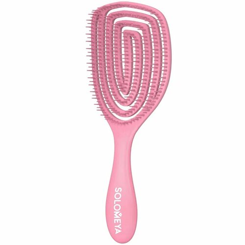 Solomeya Wet Detangler Brush Oval Strawberry / Расческа для сухих и влажных волос с ароматом клубники MZ0011