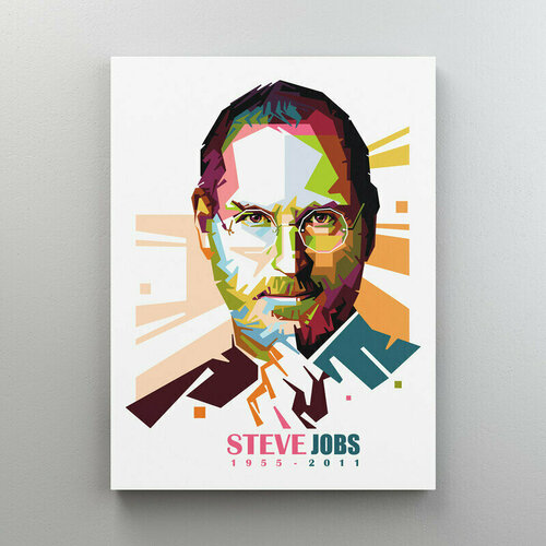 Интерьерная картина на холсте "Стив Джобс" размер 30x40 см