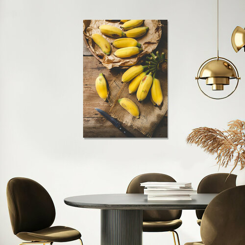 Картина/Картина на холсте для интерьера/Картина на стену/Картина для кухни/ -Спелые бананчики 30х40