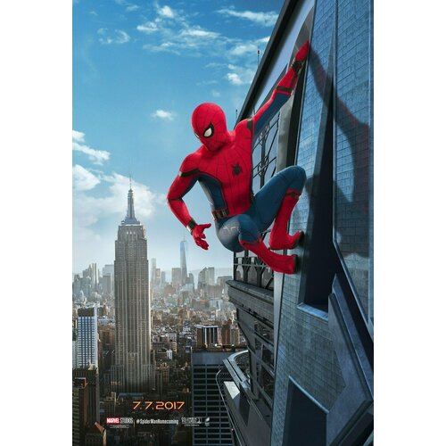 Плакат, постер на бумаге Человек-паук: Возвращение домой (Spider-Man: Homecoming, 2017г). Размер 21 х 30 см