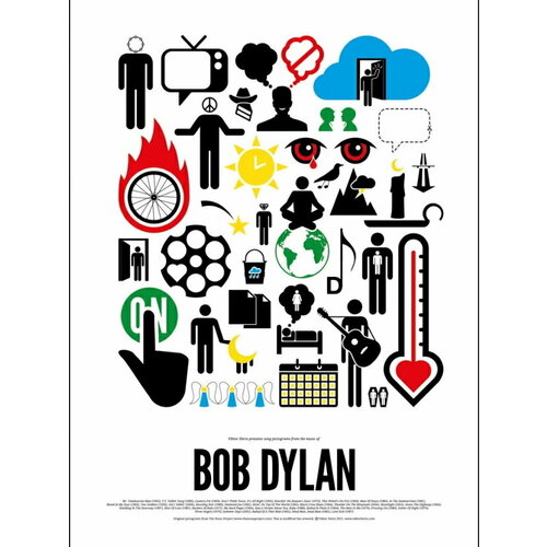 Плакат, постер на бумаге Bob Dylan/Боб Дилан/музыкальные/поп исполнитель/артист/поп-звезда/группа. Размер 60 х 84 см