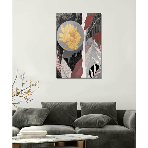 Картина/Картина на холсте для интерьера/Картина на стену/Картина для кухни/ - Цветы стилизация (7) 40х60