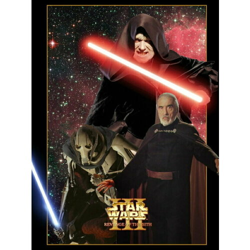 Плакат, постер на холсте Star Wars /Звездные войны: Месть Ситхов/искусство/арт/абстракция/творчество. Размер 42 х 60 см