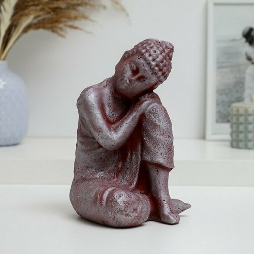 Фигура "Будда задумчивый" серая, 19см (комплект из 2 шт)