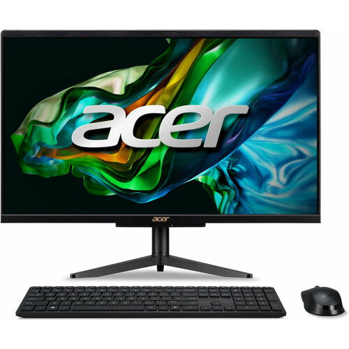Acer Моноблок Acer Aspire C24-1610 23.8" Full HD N100 (0.8) 8Gb SSD256Gb UHDG CR noOS WiFi BT 65W клавиатура мышь Cam черный 1920x1080