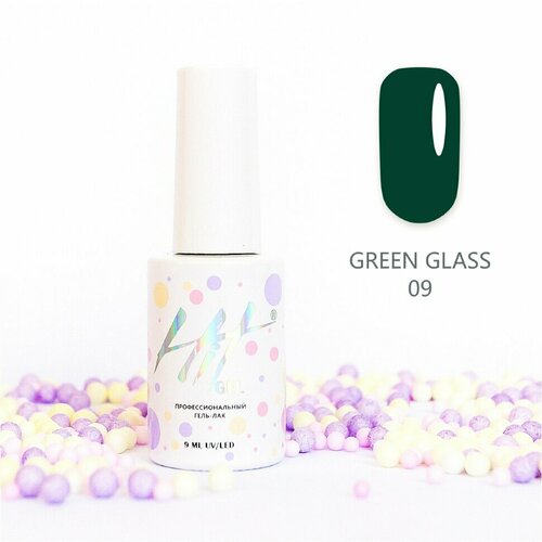 Гель-лак HIT Желто-зеленая коллекция №09 (Green glass), 9 мл
