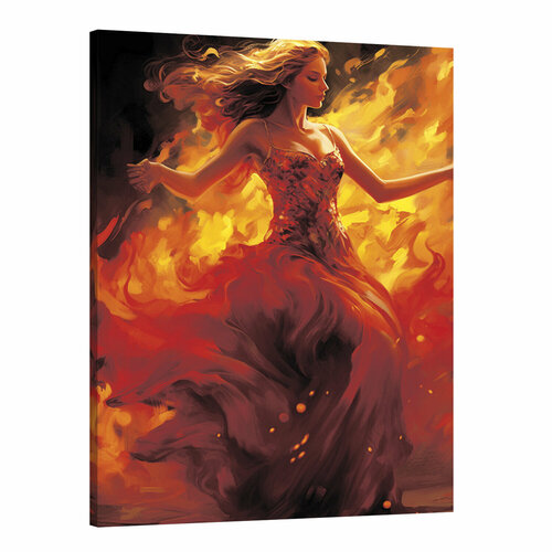 Интерьерная картина 50х70 "Танцующий огонь"