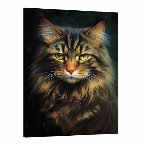 Интерьерная картина 50х70 "Кот и его непревзойденная красота"