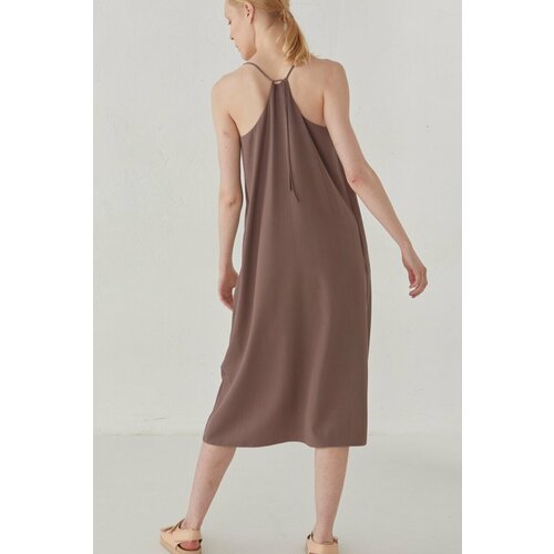 Платье УСТА К УСТАМ, размер XL, коричневый