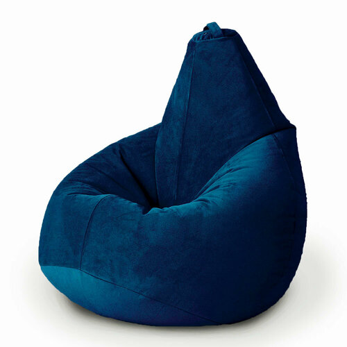 Bean Joy кресло-мешок Груша, размер ХXXL, мебельный велюр, темно-синий