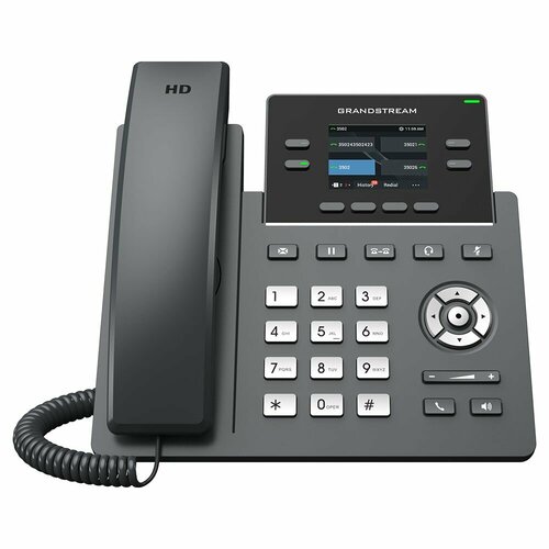 IP-телефон Grandstream GRP-2612W, 2 SIP аккаунта, цветной - 2,4 дюйма дисплей, разрешение 132 x 64, конференция на 3 абонентов, поддержка EHS.