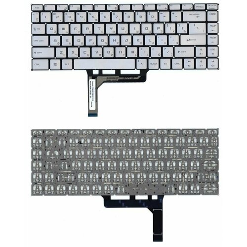 Клавиатура для ноутбука Amperin MSI GF63 GF63 8RC GF63 8RD серебристая с подсветкой