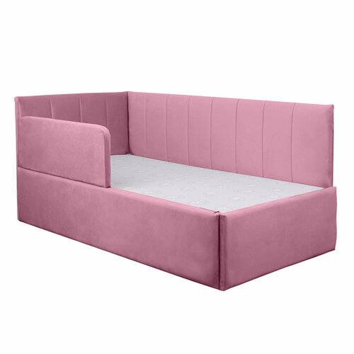 Кровать-диван Хагги 2000*900 розовая с матрасом, без ящика для хранения