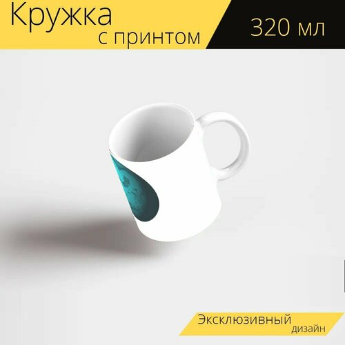 Кружка с рисунком, принтом "Уран, планета, нептун" 320 мл.