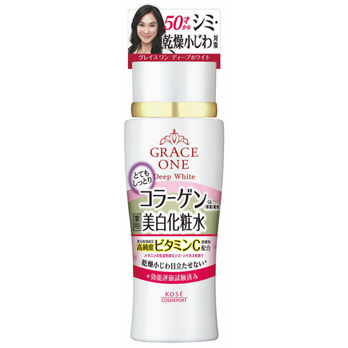 KOSE Grace One Deep White Lotion R глубоко увлажняющий омолаживающий лосьон (тоник) для лица, бутылка 180 мл