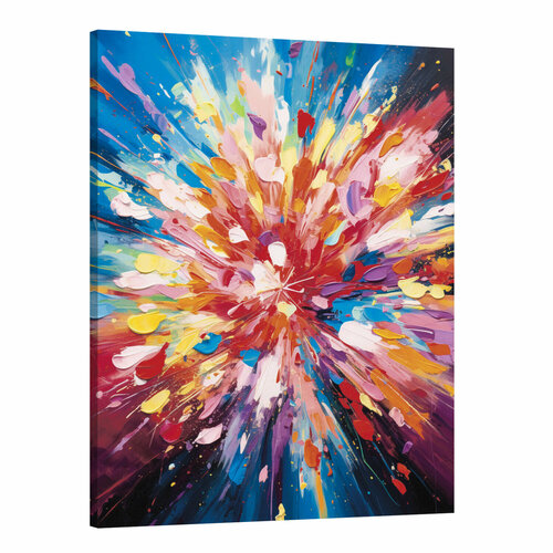 Интерьерная картина 50х70 "Цветочный фейерверк"