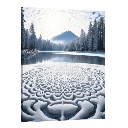 Интерьерная картина 50х70 "Зимний мандала"