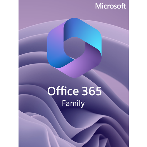 Подписка электронный ключ Microsoft Office 365 Семейный 12 месяцев