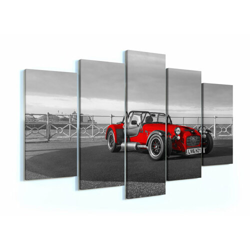 Модульная картина «Ретро автомобиль» 140х80 / Картина для интерьера / Модульная картина / Модульная картина на стену / Интерьерные картины