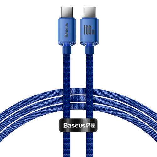 Кабель Baseus Crystal Shine USB Type-C - USB Type-C (CAJY), 2 м, синий