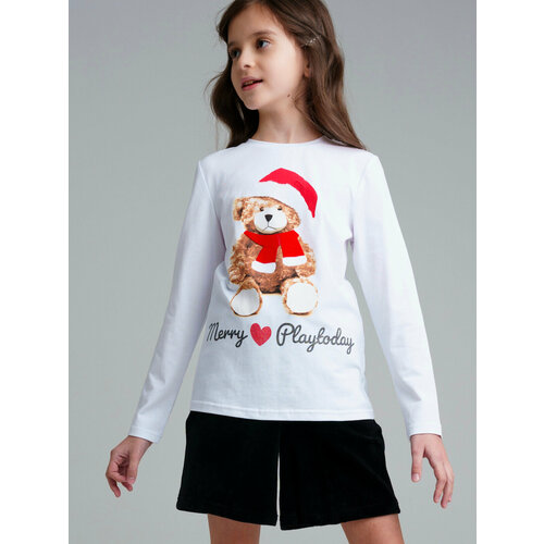 Пуловер playToday, размер 140, белый