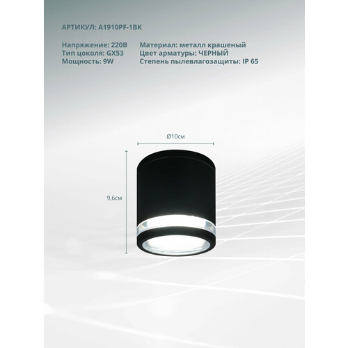 Фасадный светильник Arte Lamp NUNKI A1910PF-1BK