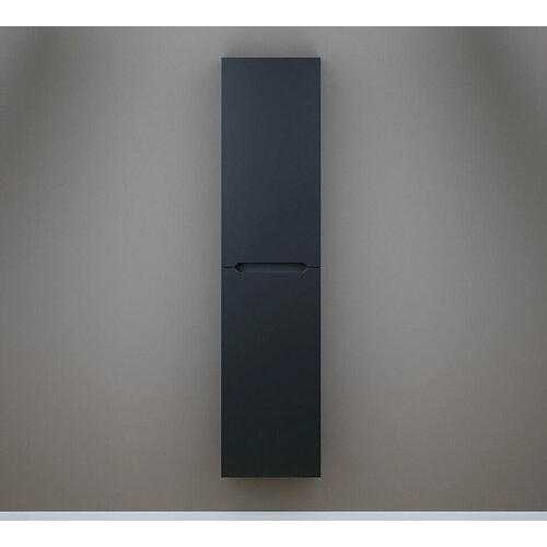 Подвесной шкаф-пенал Uperwood Tanos для ванной комнаты, 33*27*150, чёрная эмаль, пр/лев.