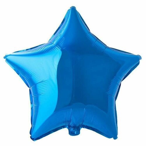 Воздушный шар, Весёлая затея, Мини-Звезда Blue металлик Испания