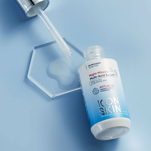 Ночная мультикислотная 10% сыворотка для проблемной кожи Icon Skin Re Program Night Miracle Multi Acid Serum
