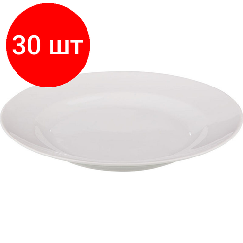 Комплект 30 штук, Тарелка десертная 170мм фарфор белая (4С0289)