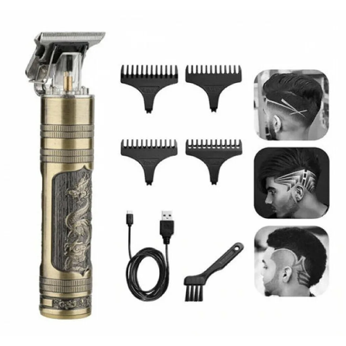Триммер для бороды и усов HAIR CLIPPER DRAGON / Машинка для стрижки волос и окантовки