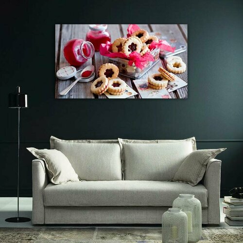 Картина на холсте 60x110 LinxOne "Biscuits pastry печенье" интерьерная для дома / на стену / на кухню / с подрамником