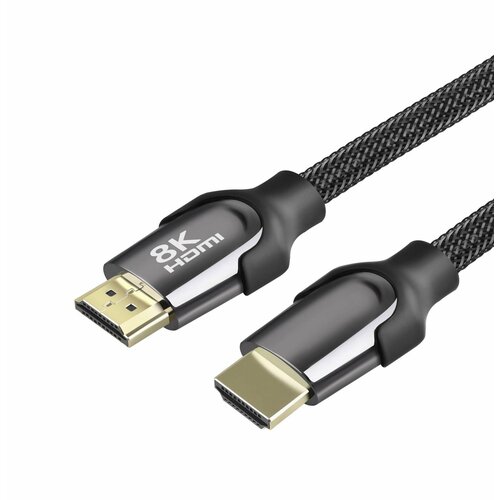 Кабель TUBON HDMI - HDMI 2.1 8K 60Hz, 4k 120Hz, HDR, Нейлоновая оплетка HH02 1м