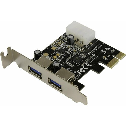 USB контроллер Orient VL-3U2PELP (OEM) PCI-Ex1, USB3.0, 2 port-ext, Low Profile