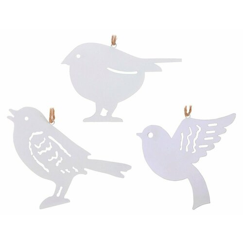 Koopman International, Подвесные украшения пасхальные пташки, металл, 13-17 см, 3 шт FZ3001500-набор