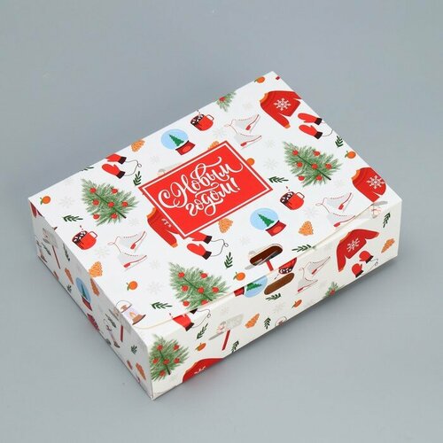 Коробка подарочная «Новогодние радости», 16.5 х 12.5 х 5 см