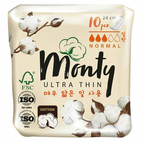 Прокладки гигиенические Monty Ultra Thin Normal Plus, 10 шт