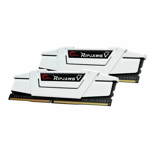 Модуль памяти DDR4 G.SKILL RIPJAWS V 32GB (2x16GB) 3600MHz CL18 (18-22-22-42) 1.35V / F4-3600C18D-32GVW / White