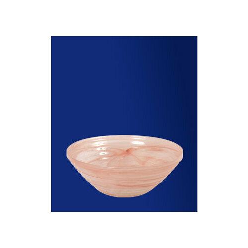 Салатник стеклянный "Арго", розовый 17 см