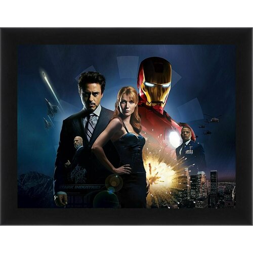 Плакат, постер на холсте Железный человек. Iron Man. Размер 60 х 84 см