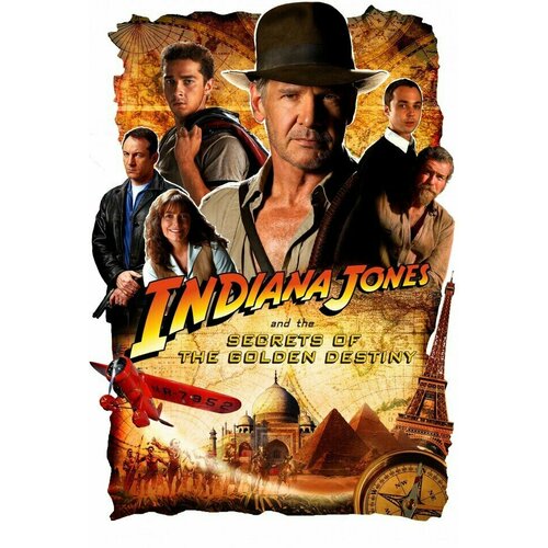 Плакат, постер на бумаге Indiana Jones, Индиана Джонс. Размер 21 х 30 см