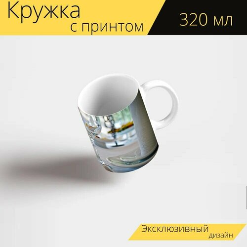 Кружка с рисунком, принтом "Бокалы, хрусталь, свадебные" 320 мл.