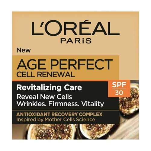 Омолаживающий Дневной крем L'Orеal Paris Age Perfect Cell Renewal SPF 30 50 мл (Из Финляндии)