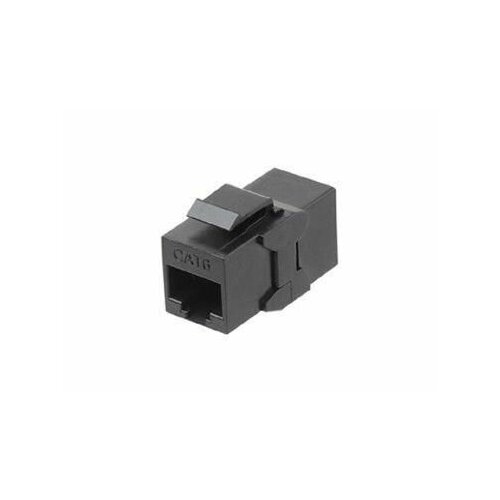 Адаптер проходной (coupler) Keystone Jack RJ45 (8P8C) кат.6 4 пары CA2-KJ-C6-BK черн. Hyperline 444915