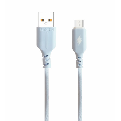 Кабель USB - микро USB FaisON K-110 Powerful, 1.0м, 3,0А, QC3.0, цвет: серый