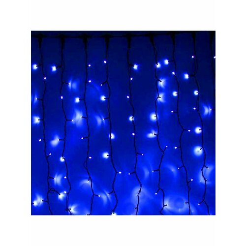 Гирлянда уличная Занавес (штора) 600 LED-диодов 2х3 м синий свет 2018909