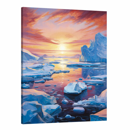 Интерьерная картина 50х70 "Ледяная фантазия"